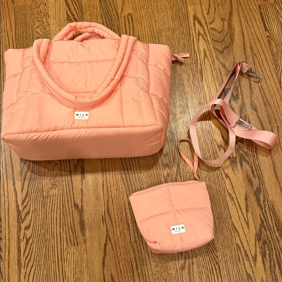 Wilo The Label | Bags | Wilo Coral Quilted Tote Bag Set | Poshmark